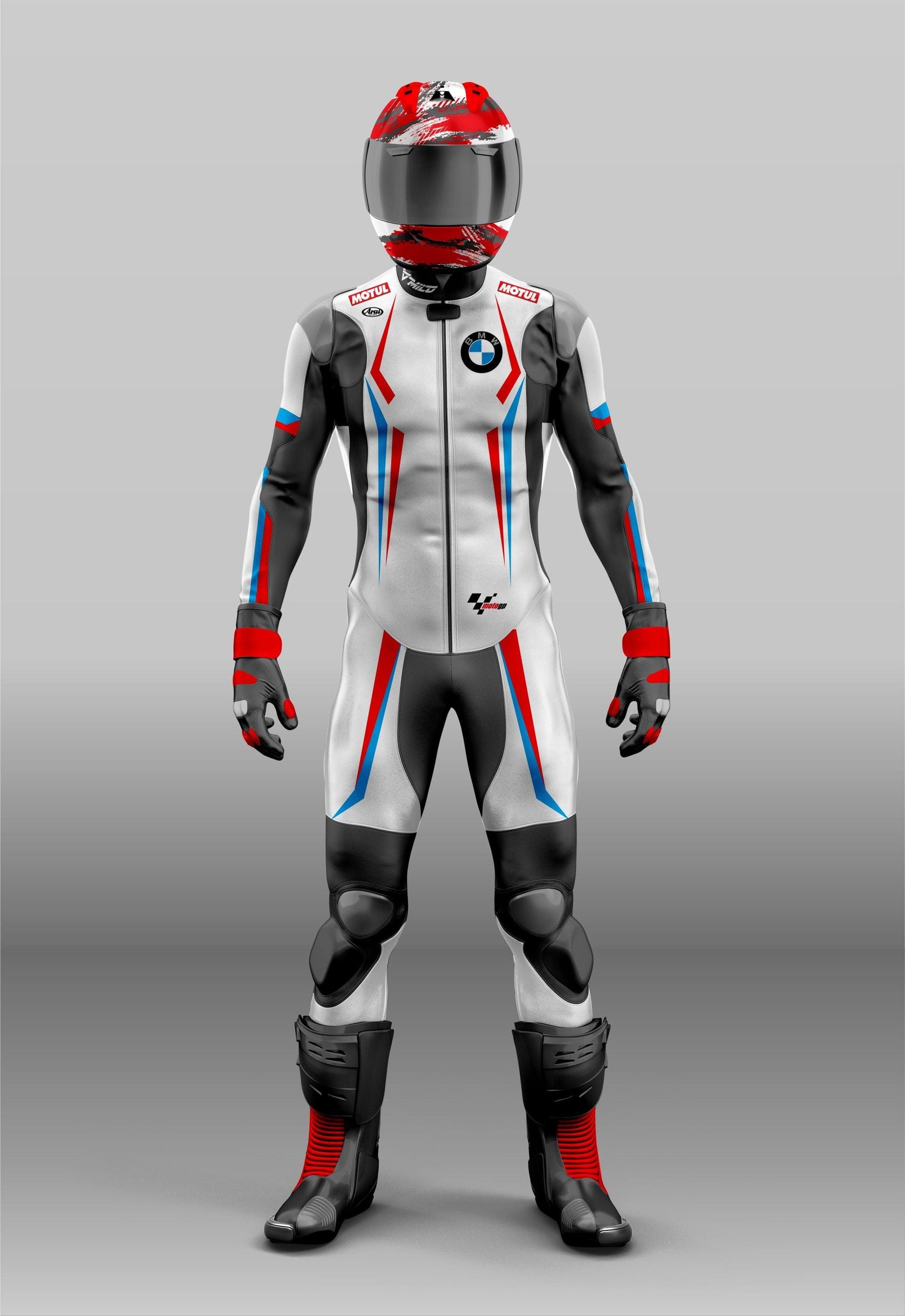 Custom BMW S1000RR Motorcycle Leather Racing Suit In White – MiloRacing